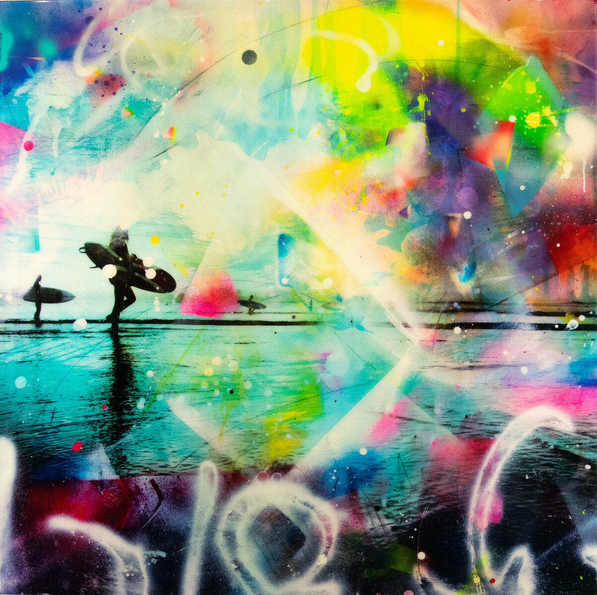 La Luz – Alberto Sanchez Surfer Mixed Media Art | Arkley Fine Art