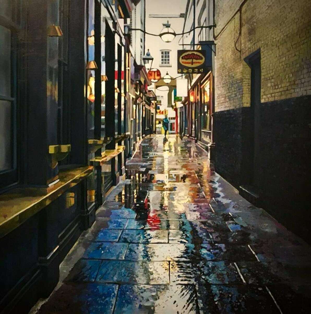 "Rupert Court, Soho" by Jonathan Stewardson - Atmospheric London Oil ...